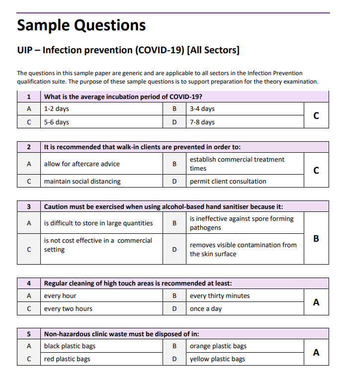 Sample Questions Answers - Enhance Me Training Academy